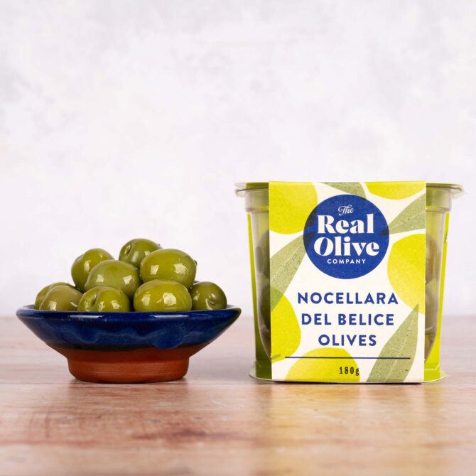 Whole Nocellara del Belice Olives(180g) - The Real Olive Company